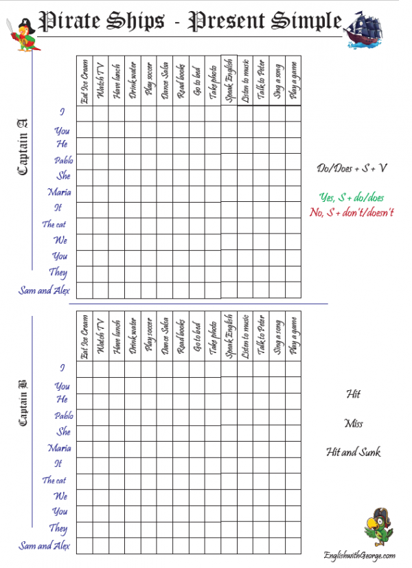 Pirate Ships - Present Simple A2 level - English with George