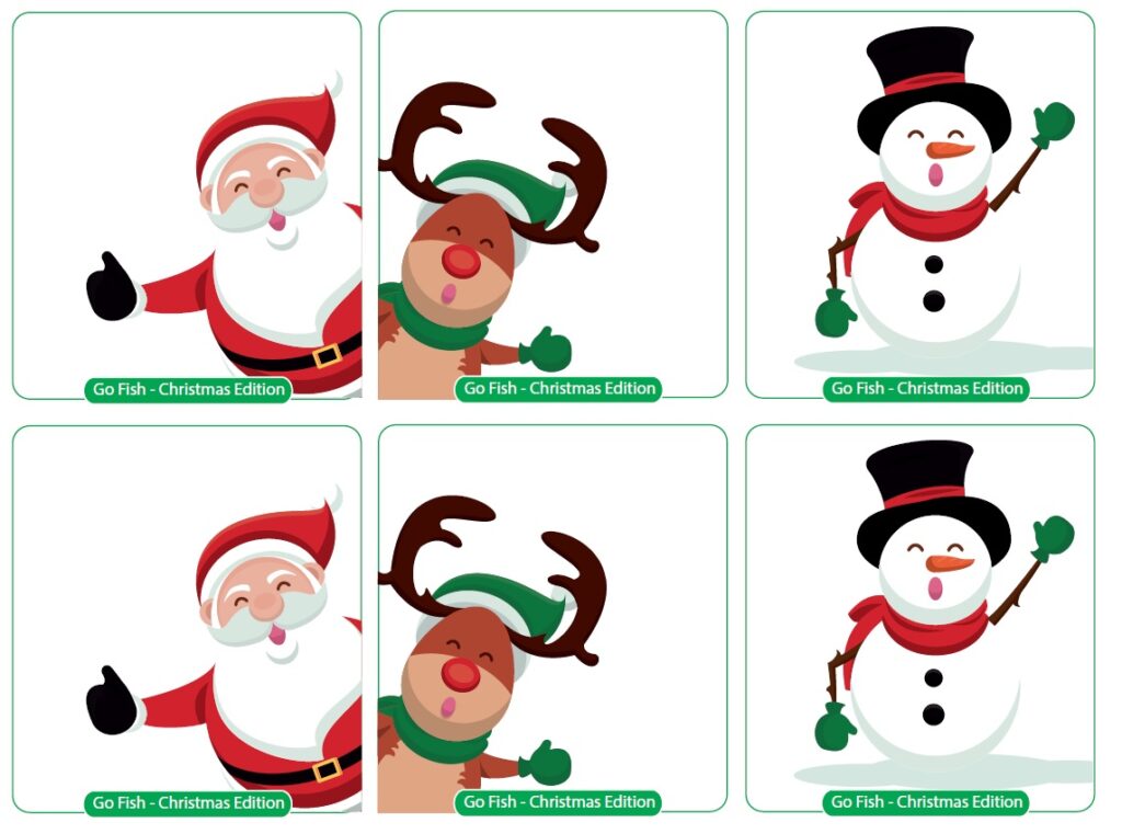 Christmas Go Fish card game - English with George