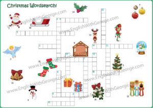 Christmas Vocabulary Practice Worksheet - English with George